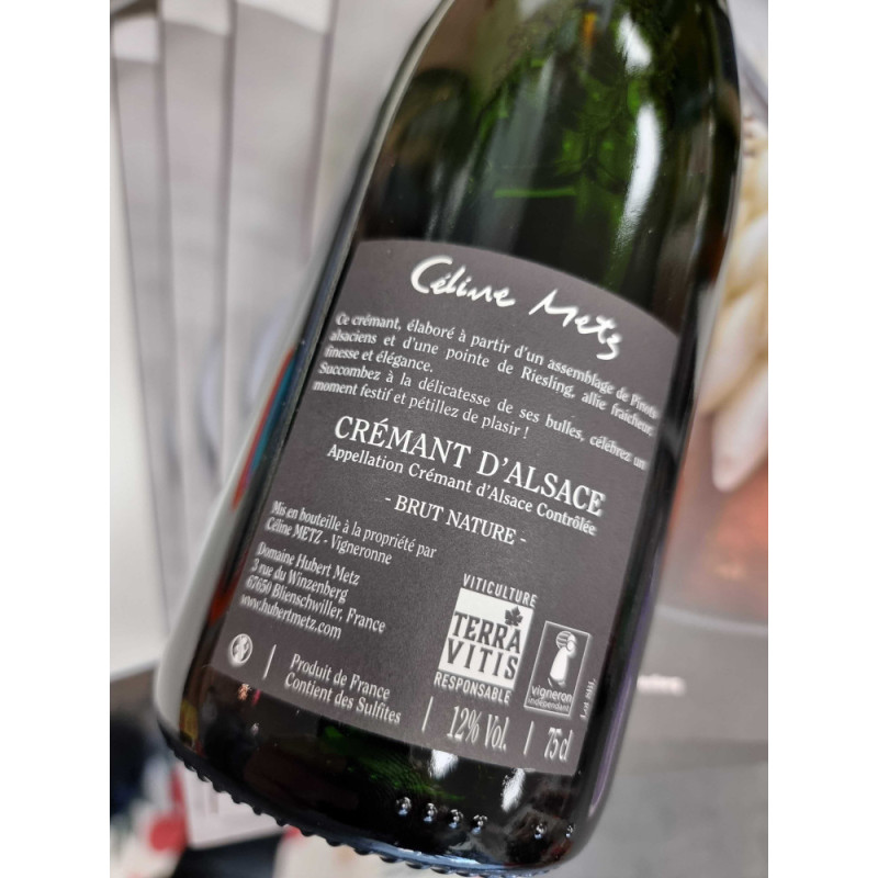 Crémant d'Alsace Blanc (75cl) par Céline Metz - Domaine Hubert Metz