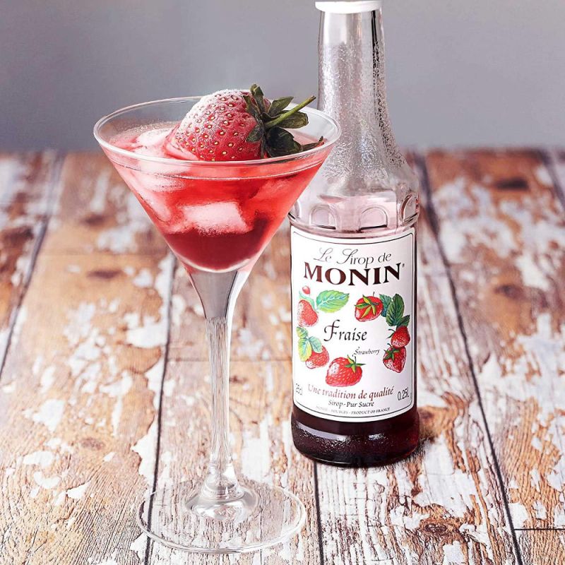Sirop Fraise 25 cl - Monin - Sirop saveur Fraise - Sirop Monin