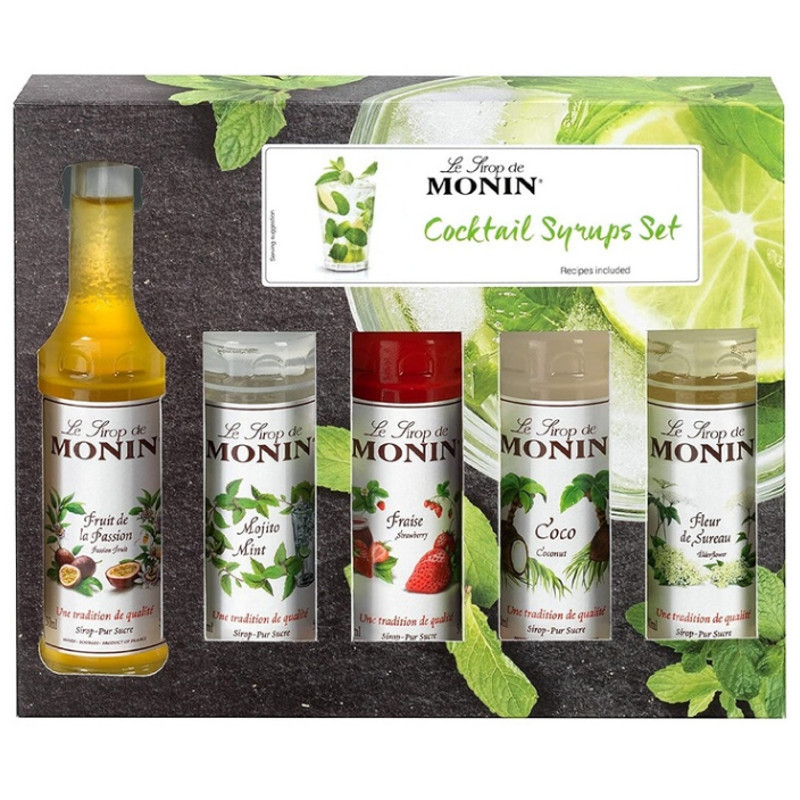 Coffret sirops Monin pour Cocktails - 5 x 5 cl - Sirops pour Coktails ...